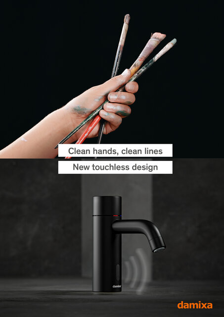 Silhouet Matzwart Touchless Wastafelmengkraan [https://damixa.nl]